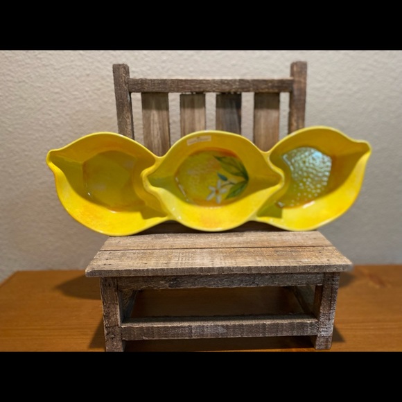 Wendy Bellissimo | Dining | Lemon 3 Compartment Serving Bowls Farmhouse ...